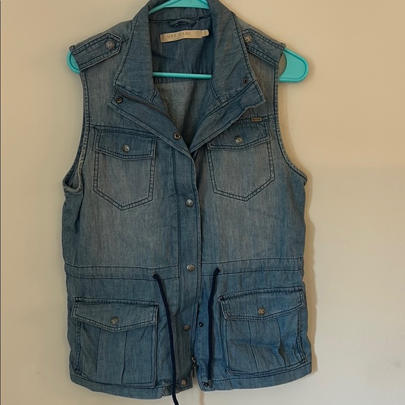 Max Jeans | Tops | Max Jeans Light Blue Denim Vest | Poshmark